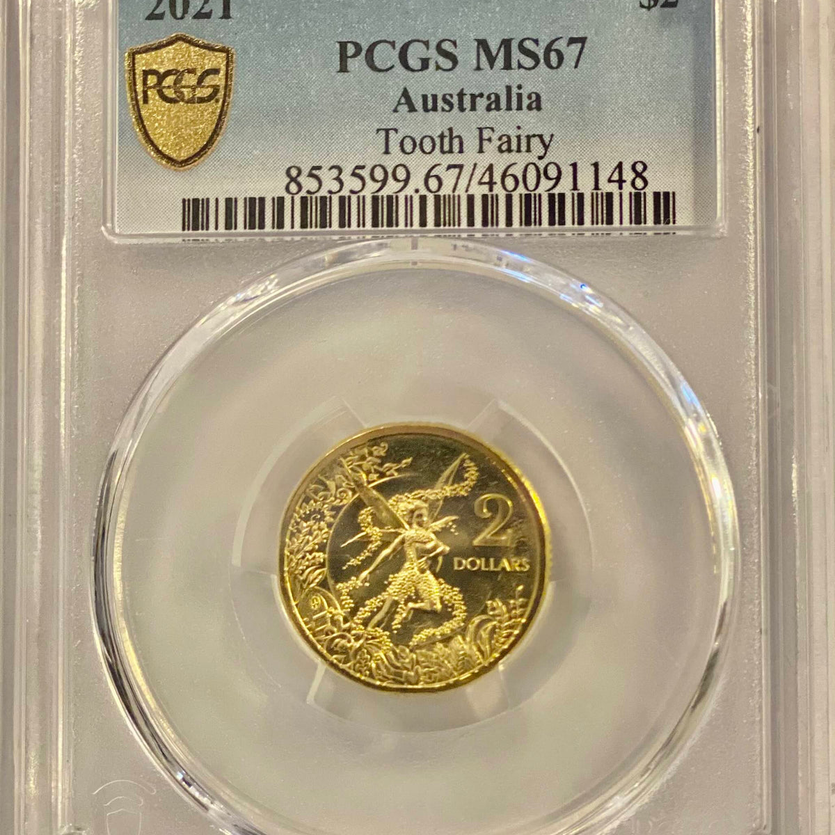 Royal Australian Mint 2021 $2 Tooth Fairy PCGS MS67 – My Collectables