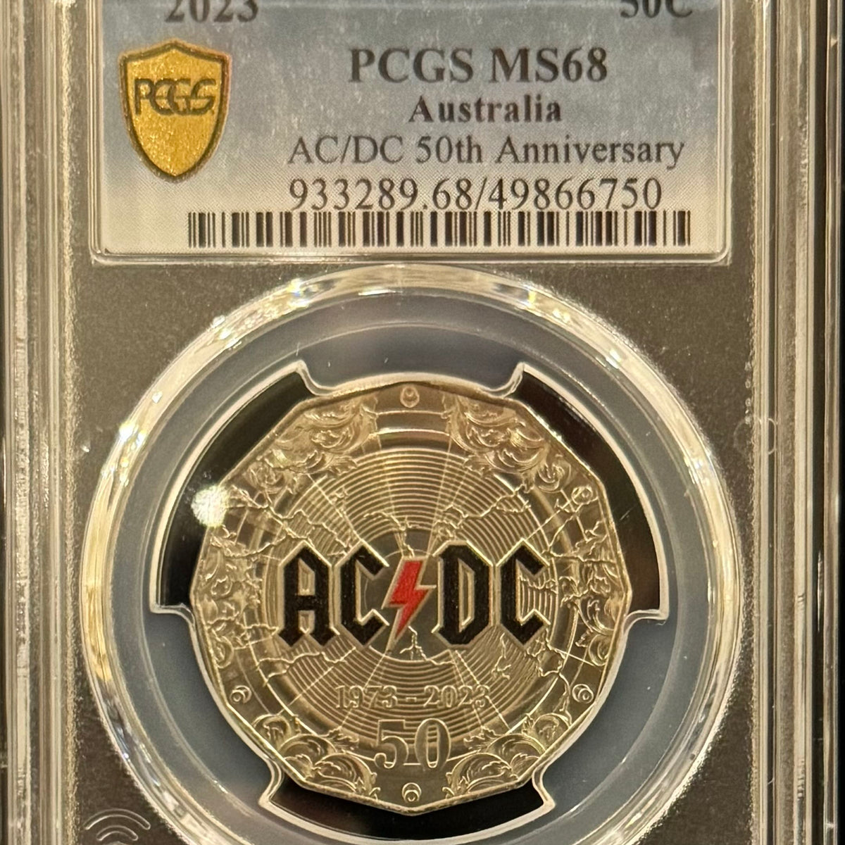 Royal Australian Mint 2023 50c ACDC 50th Anniversary PCGS MS68 – My Collectables