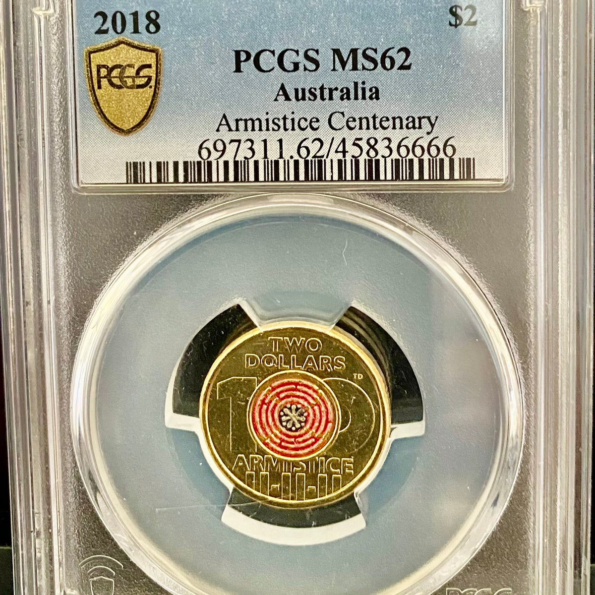 Royal Australian Mint 2018 $2 PCGS MS62 - Armistice Centenary – My Collectables