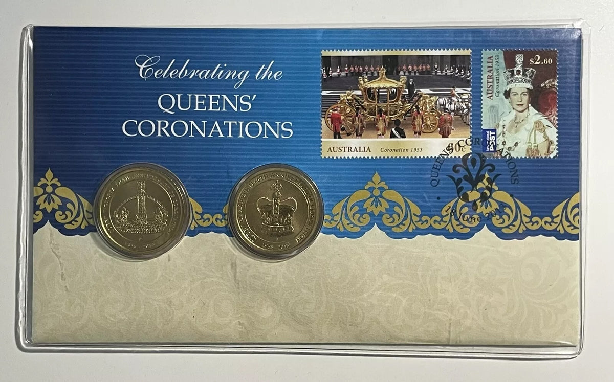 Perth Mint 2013 ER II Celebrating the Queens' Coronations 2 x $1 PNC – My Collectables