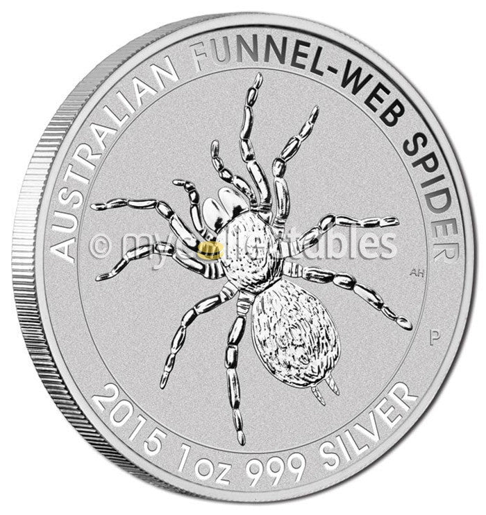 2015 Australian Funnel-Web Spider 1oz .999 Silver BU Coin – My Collectables