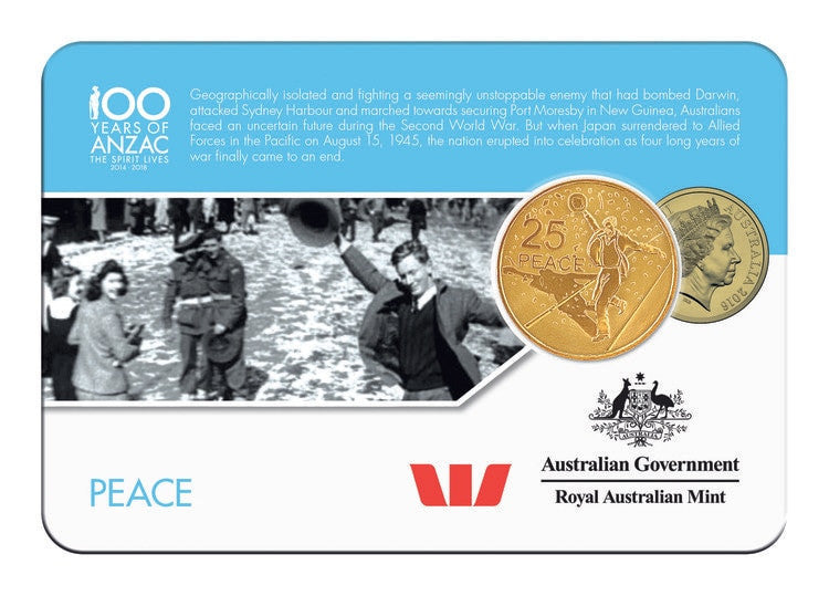 2016 25c Coin 'Anzac to Afghanistan' - PEACE – My Collectables