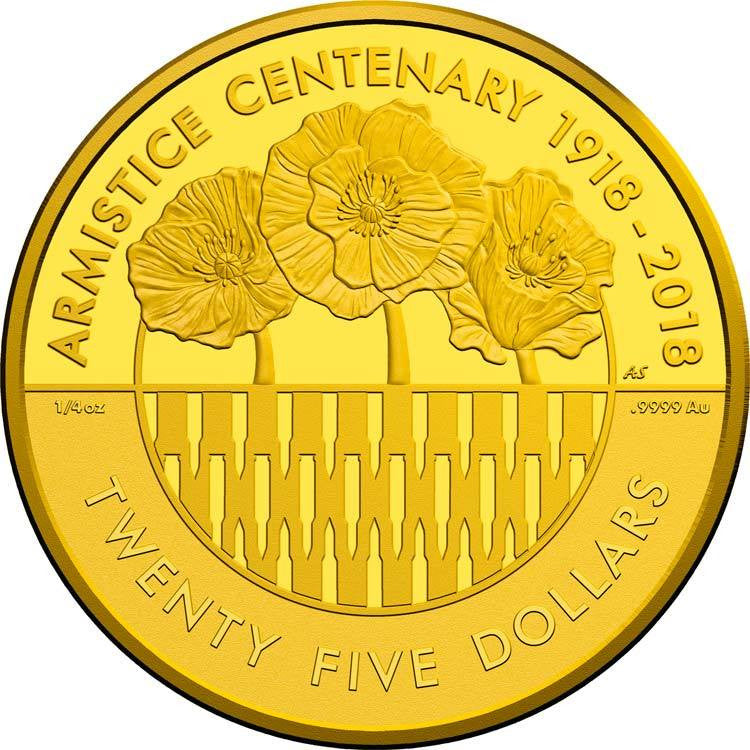 2018 $25 1/4oz Gold Proof Coin - Armistice Centenary – My Collectables