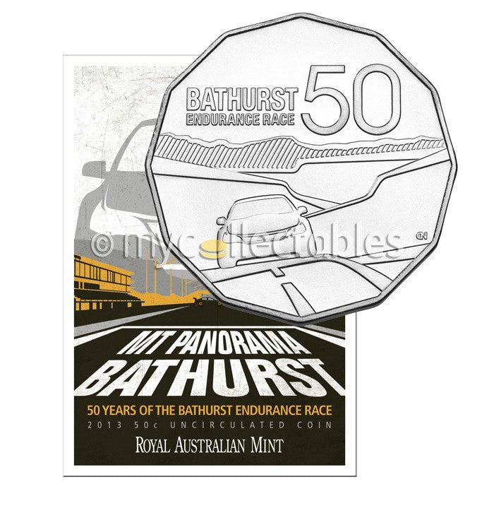 2013 50c Bathurst Race Unc Coin - 50 years of Bathurst Race – My Collectables