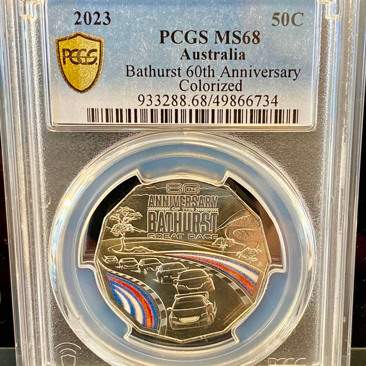 Royal Australian Mint 2023 Bathurst 60th Anniversary Colorized 50c PCG ...