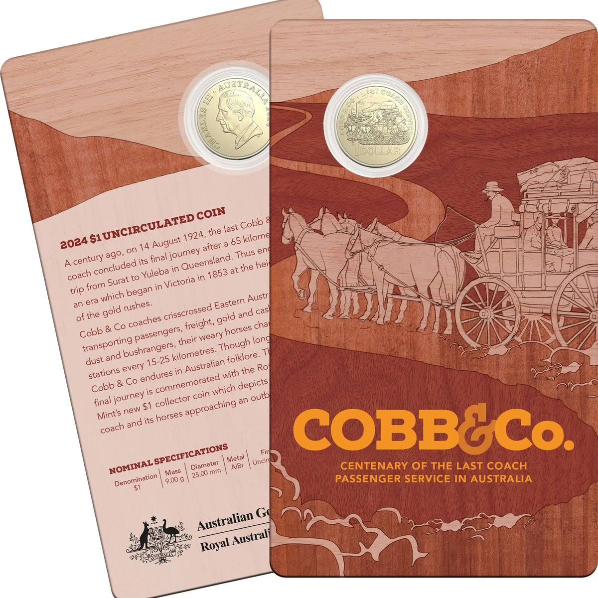 Royal Australian Mint Cobb & Co Centenary of the Last Coach Service in ...