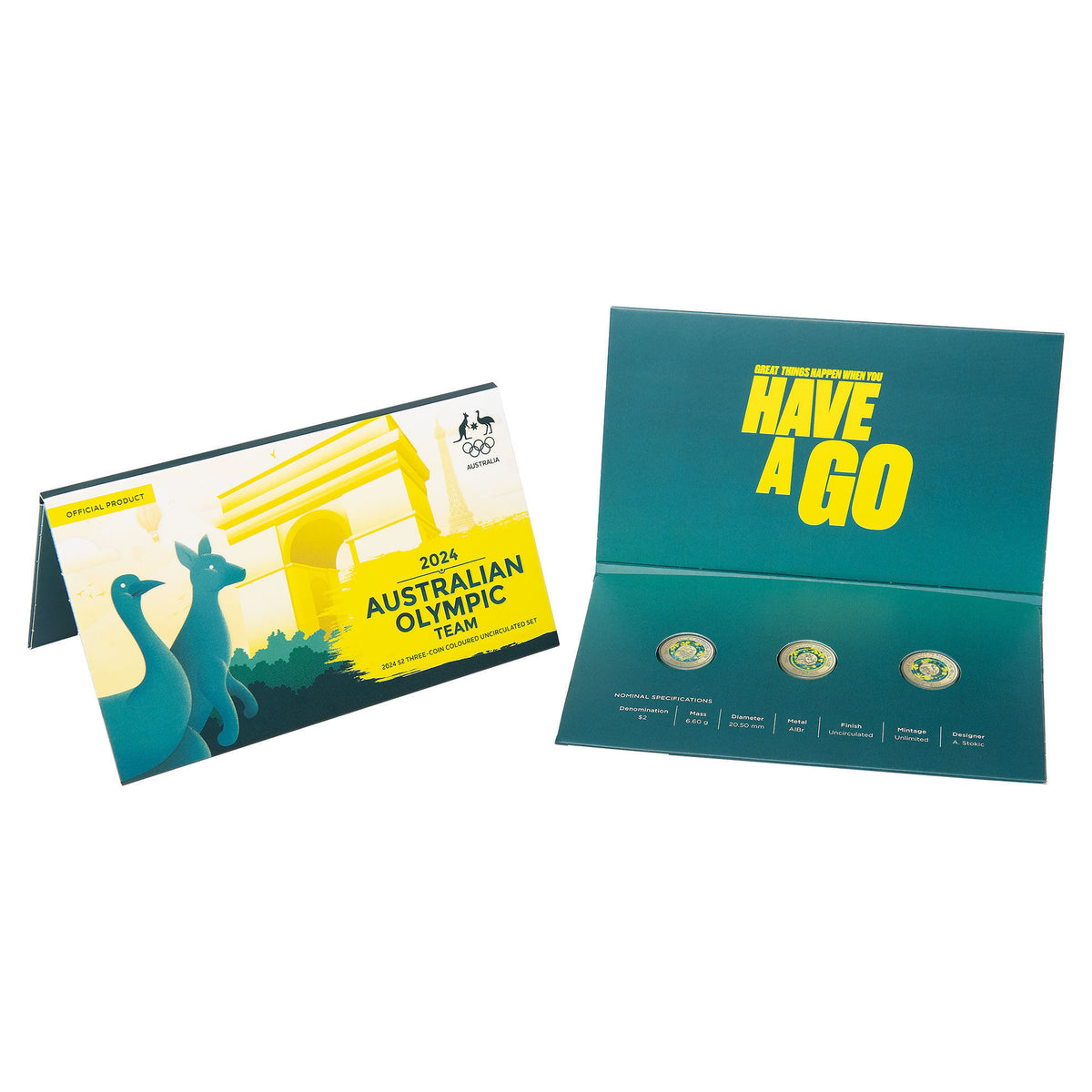 Royal Australian Mint 2024 Australian Olympic Team Three Coin $2 Three ...