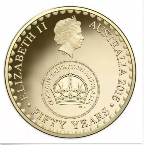 Royal Australian Mint 2016 $2 50th Anniversary of Decimal Currency Cha ...