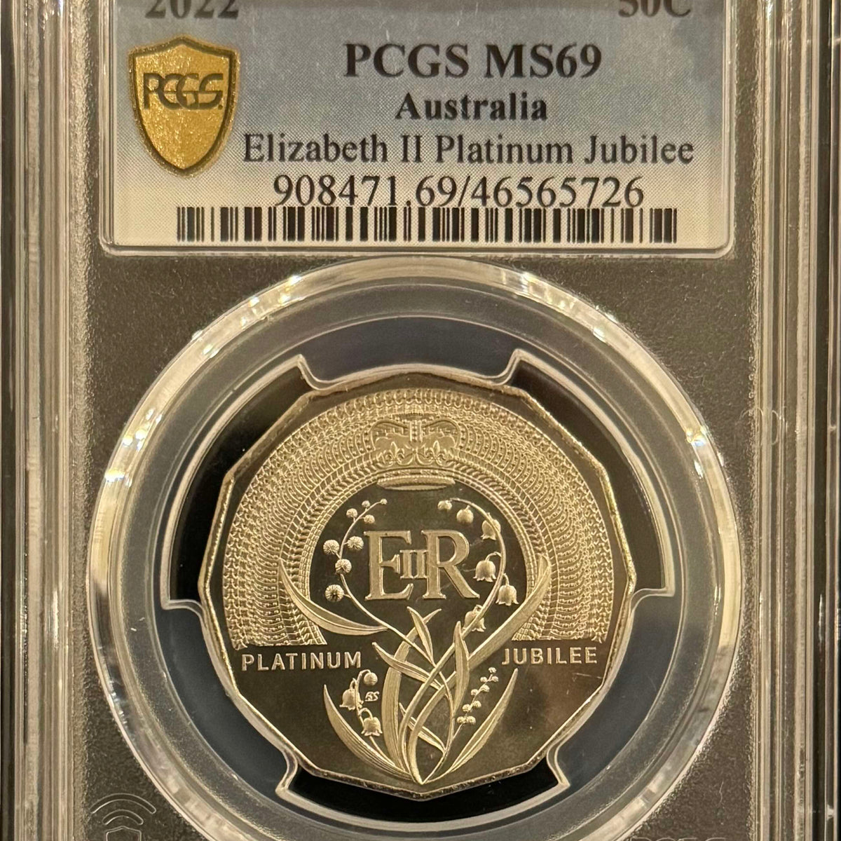 Royal Australian Mint 2022 50c UNC Elizabeth II Platinum Jubilee Coin ...