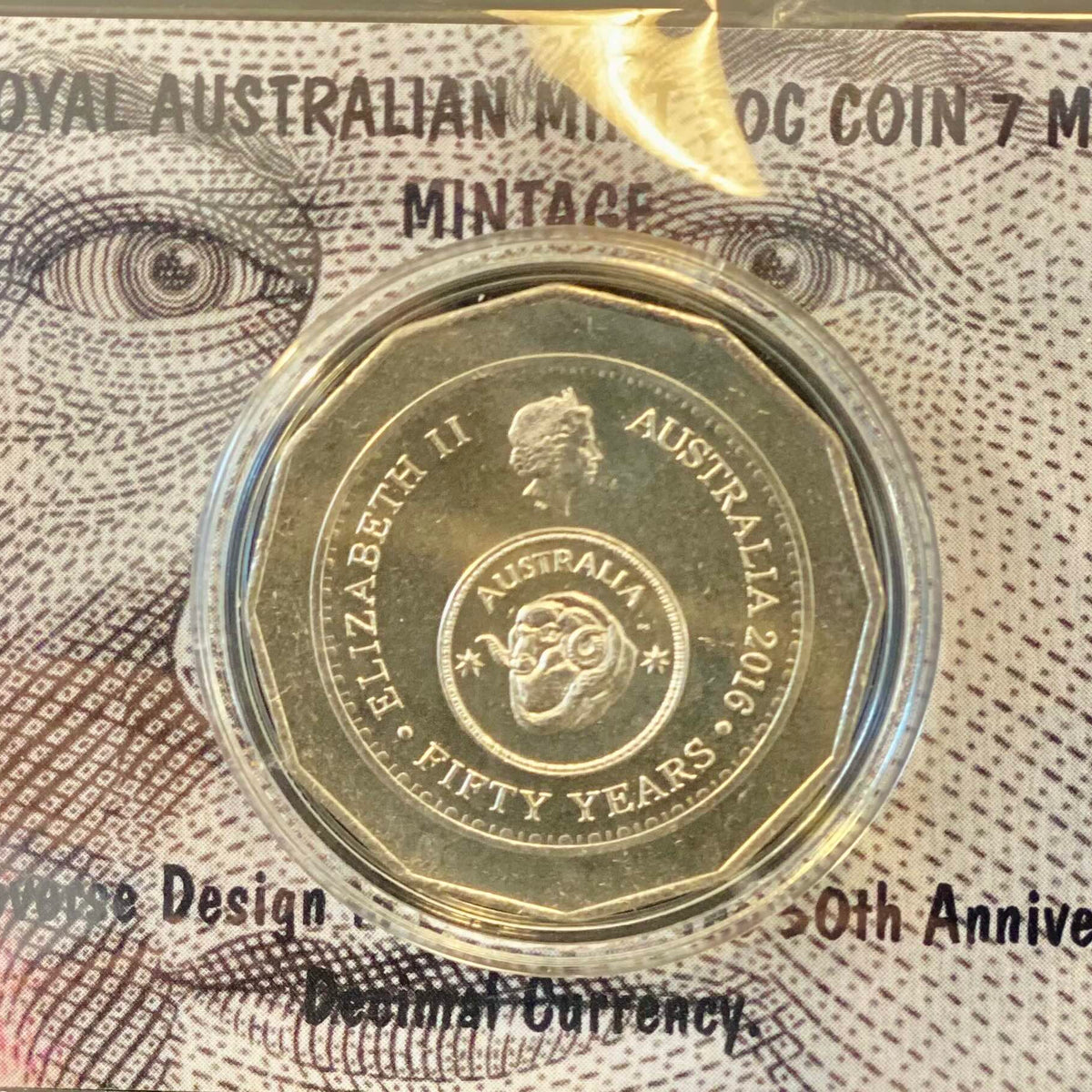 2016 50th Anniversary of Decimal Currency 50c Coin In Card – My ...