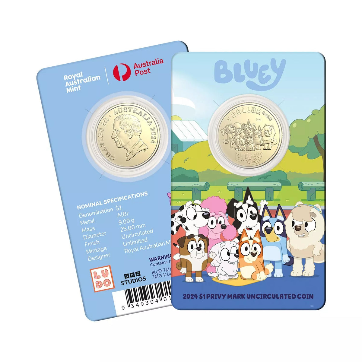 Royal Australian Mint 2024 Bluey, Bingo & Friends Privy $1 Coin in Car ...