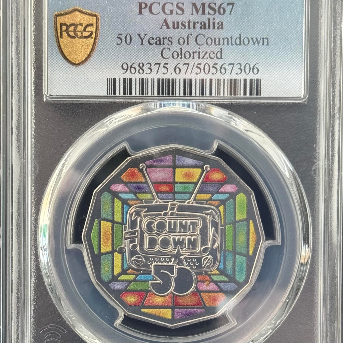 Royal Australian Mint 2024 50 Years of Countdown Colorized 50c PCGS MS ...