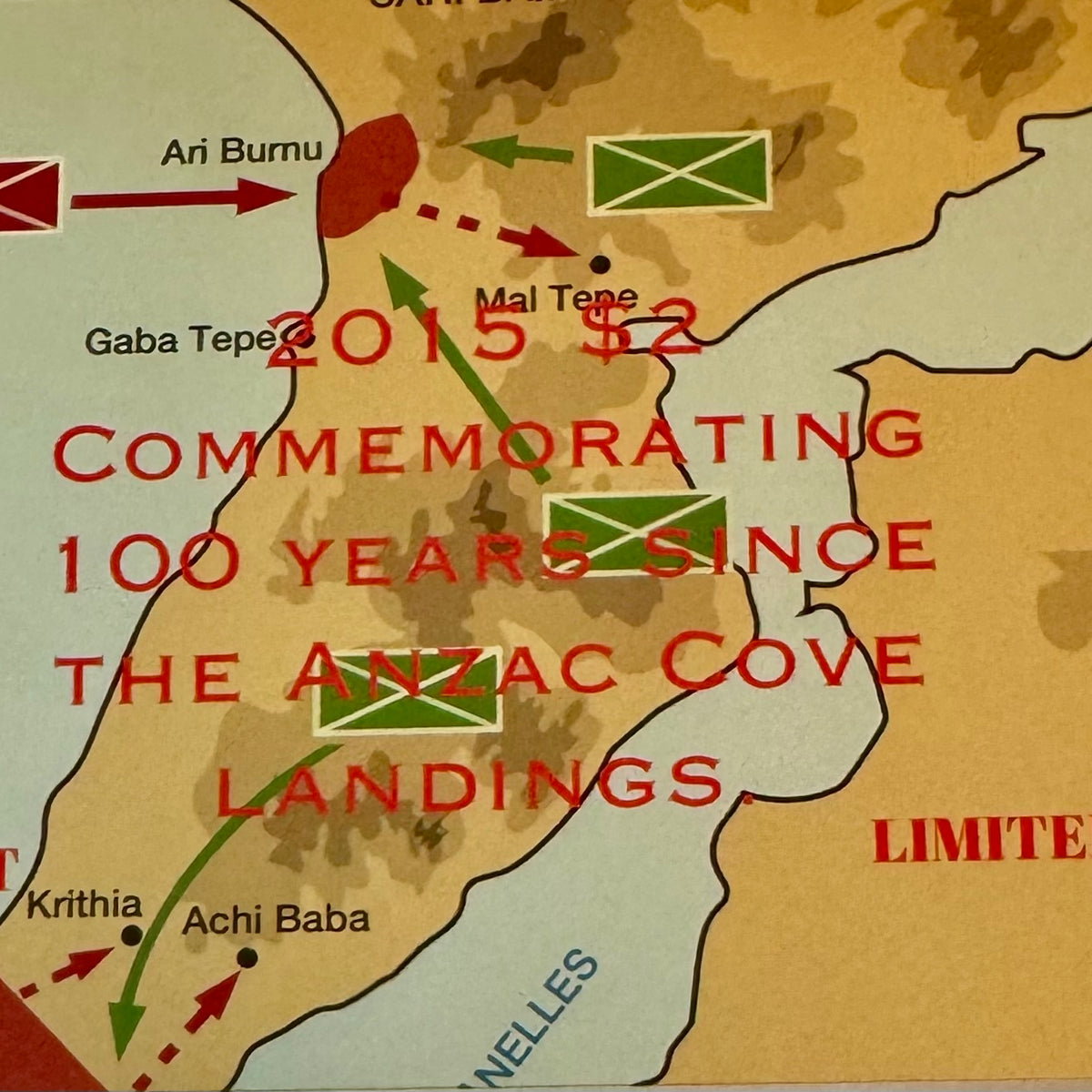 2015 $2 Commemorating 100 Years Since the Anzac Cove Landings 6 Coin U ...