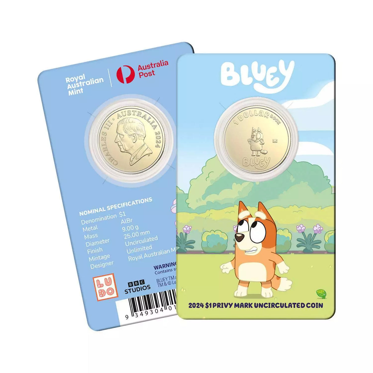 Royal Australian Mint 2024 Bluey Bucks Bingo $1 Coin in Card – My ...