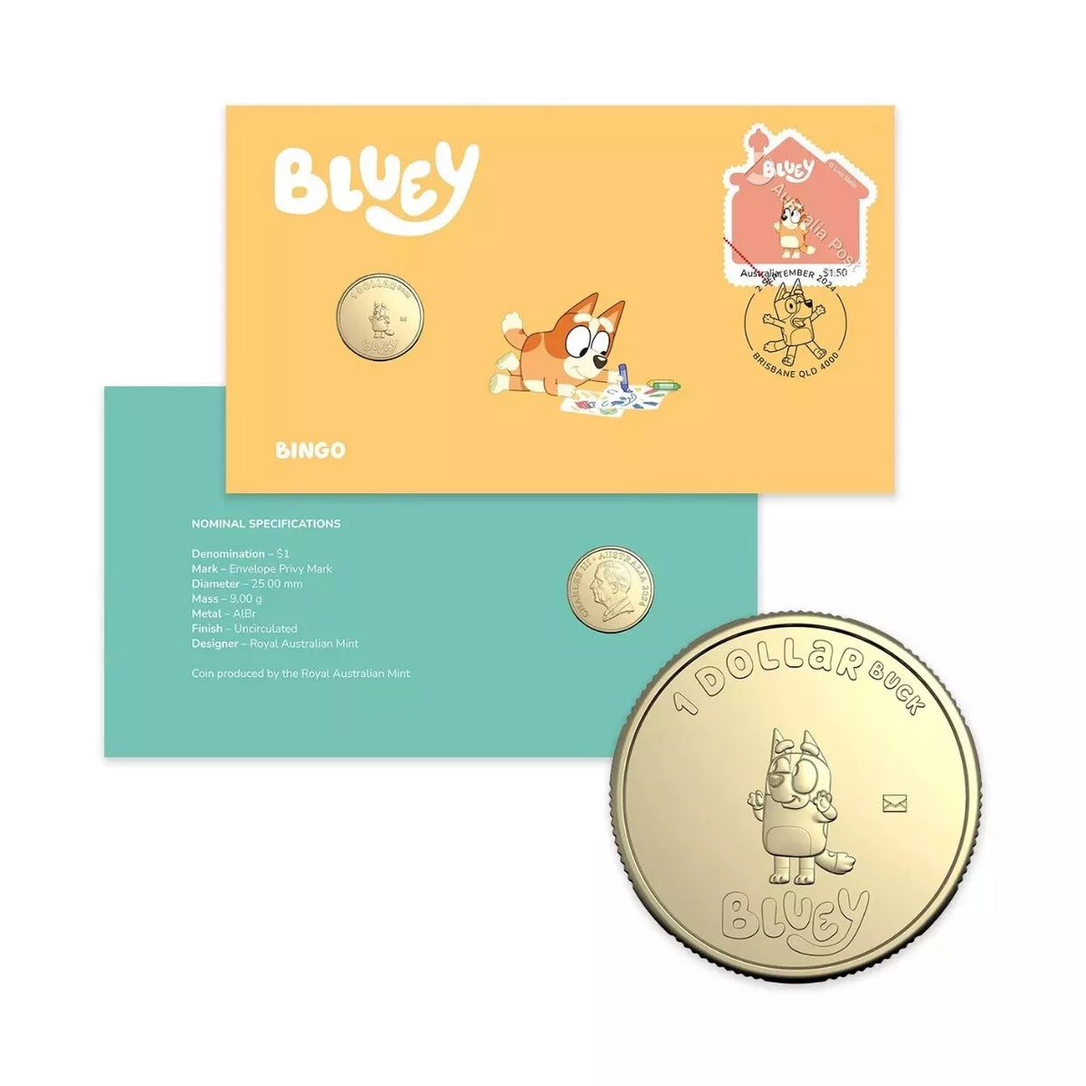 Royal Australian Mint 2024 Bluey Bucks Bingo $1 PNC – My Collectables