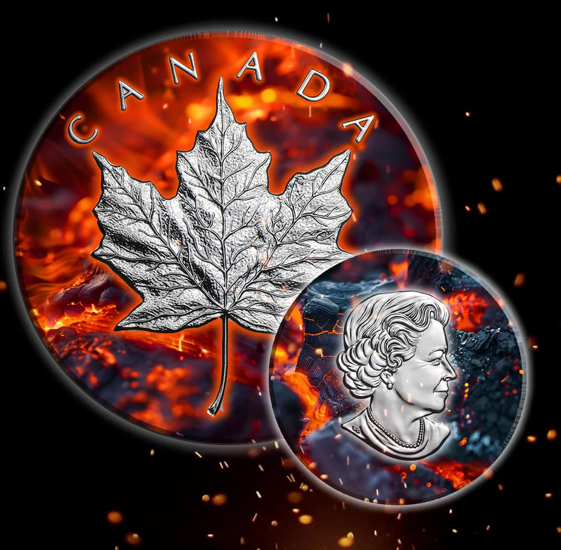 2023 Canadian Maple Leaf Fire 1 oz Coloured Silver Coin – My Collectables
