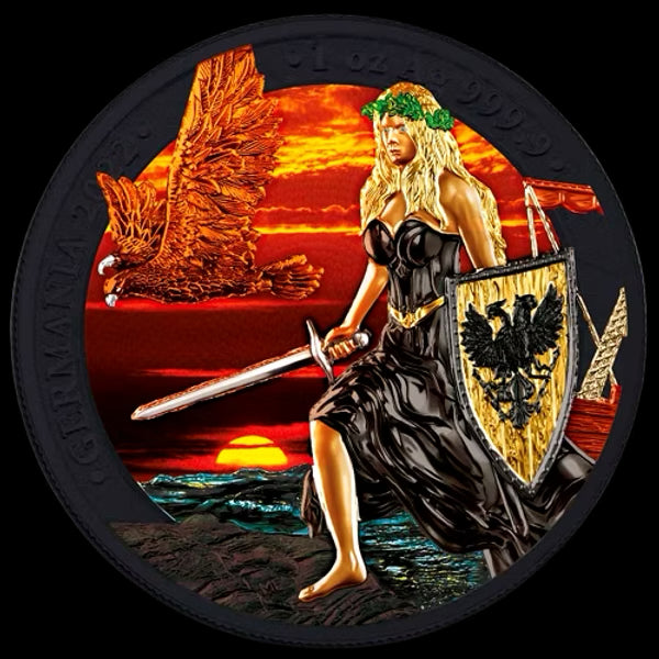 Germania Mint Sunset Black 2022 Silver 1 oz Platinum Coloured Coin – My ...