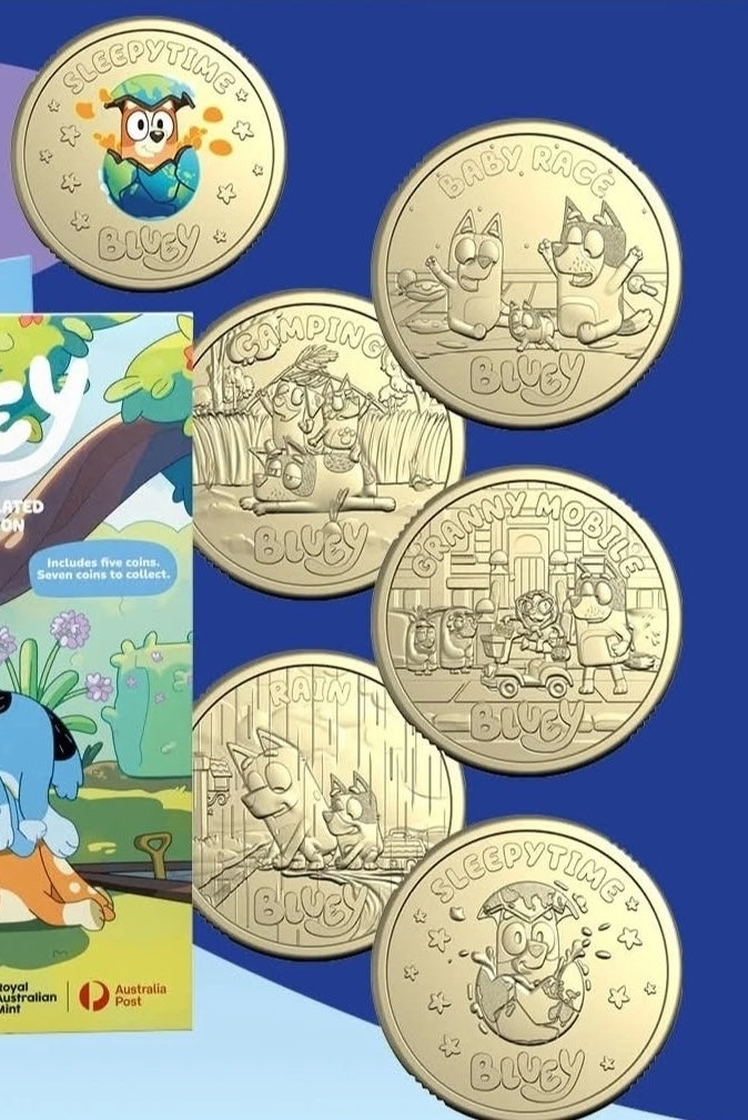 Royal Australian Mint/ Australia Post 2026 $2 7 Coin Bluey Uncirculate ...