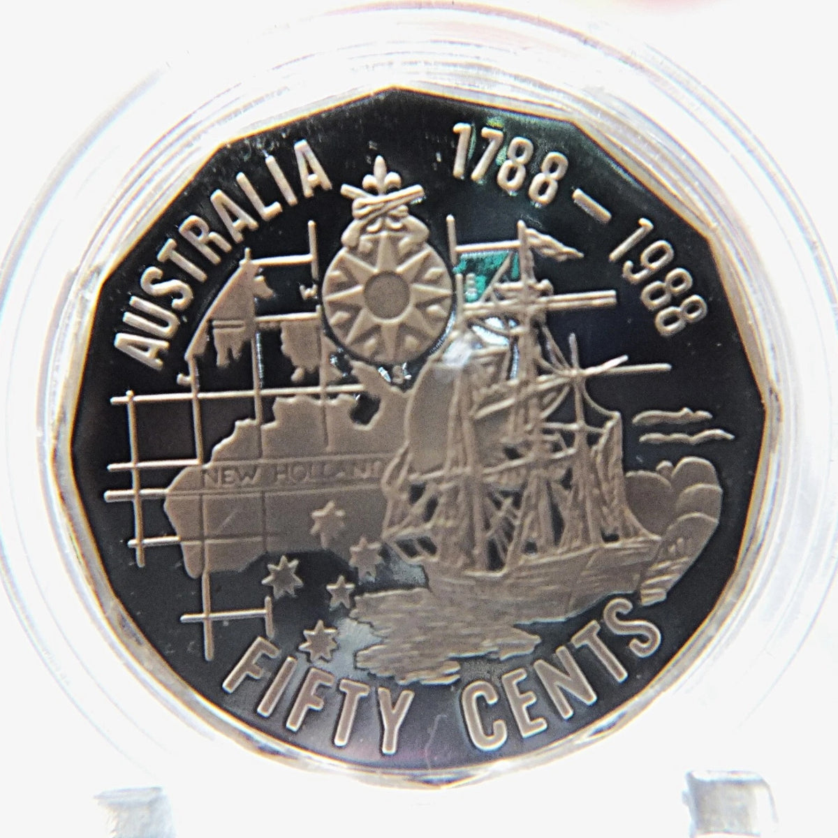 1989 Royal Australian Mint 1988 Australian 50c Bicentennial Silver - 0 ...