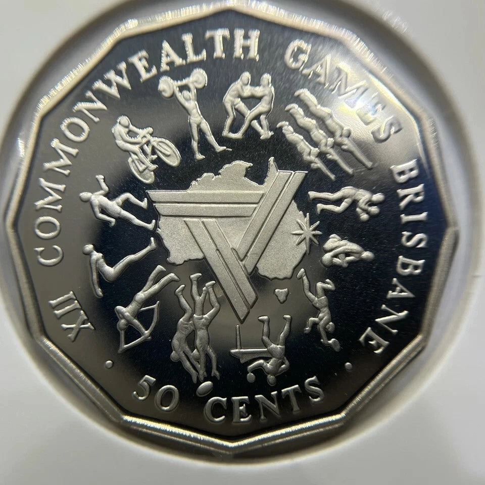 Royal Australian Mint 1982 50c Brisbane Commonwealth Games Proof Coin ...