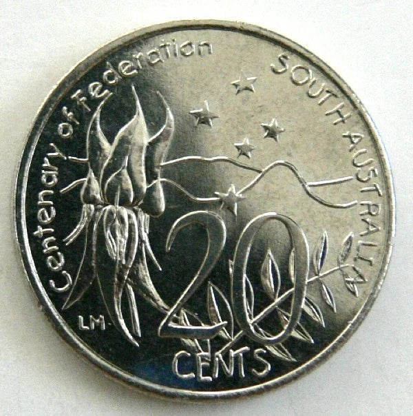 Royal Australian Mint 2001 Centenary of Federation SA 20c UNC – My ...