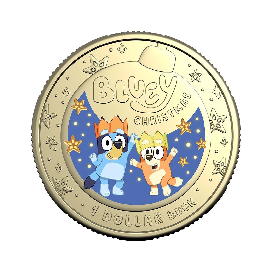 Royal Australian Mint 2025 $1 Coloured UNC Christmas Bluey Dollarbucks ...