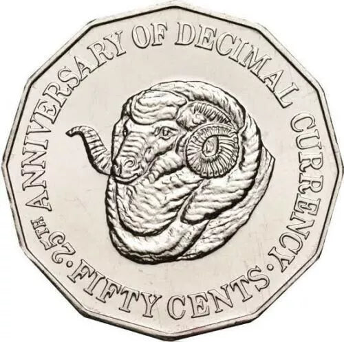 Royal Australian Mint 1991 Australian 50c Anniversary of Decimal Curre ...