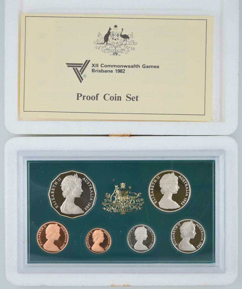 1982 Proof 6 Coins Set - XII Commonwealth Games Brisbane – My Collectables