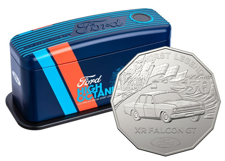 2018 50c Coloured Unc 7-Coins Set - Ford Performance Vehicle Tin Set ...