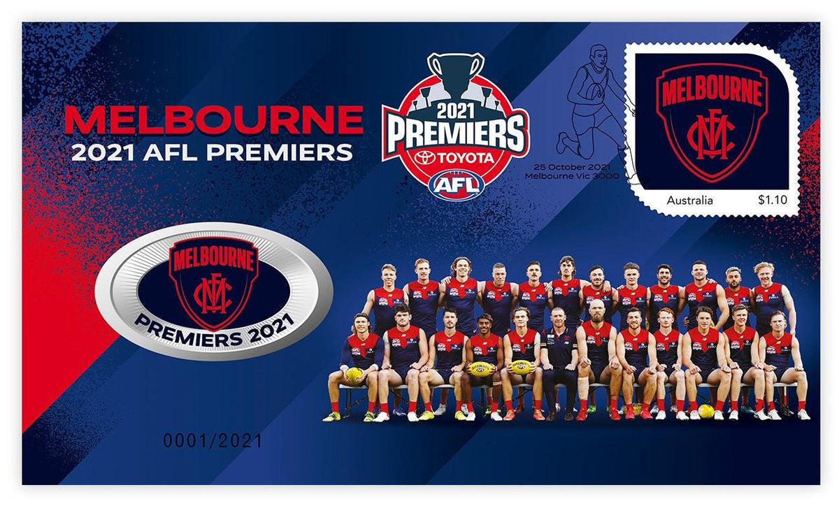 2021 AFL Premiers – Melbourne Demons Stamp and Medallion Cover – My ...
