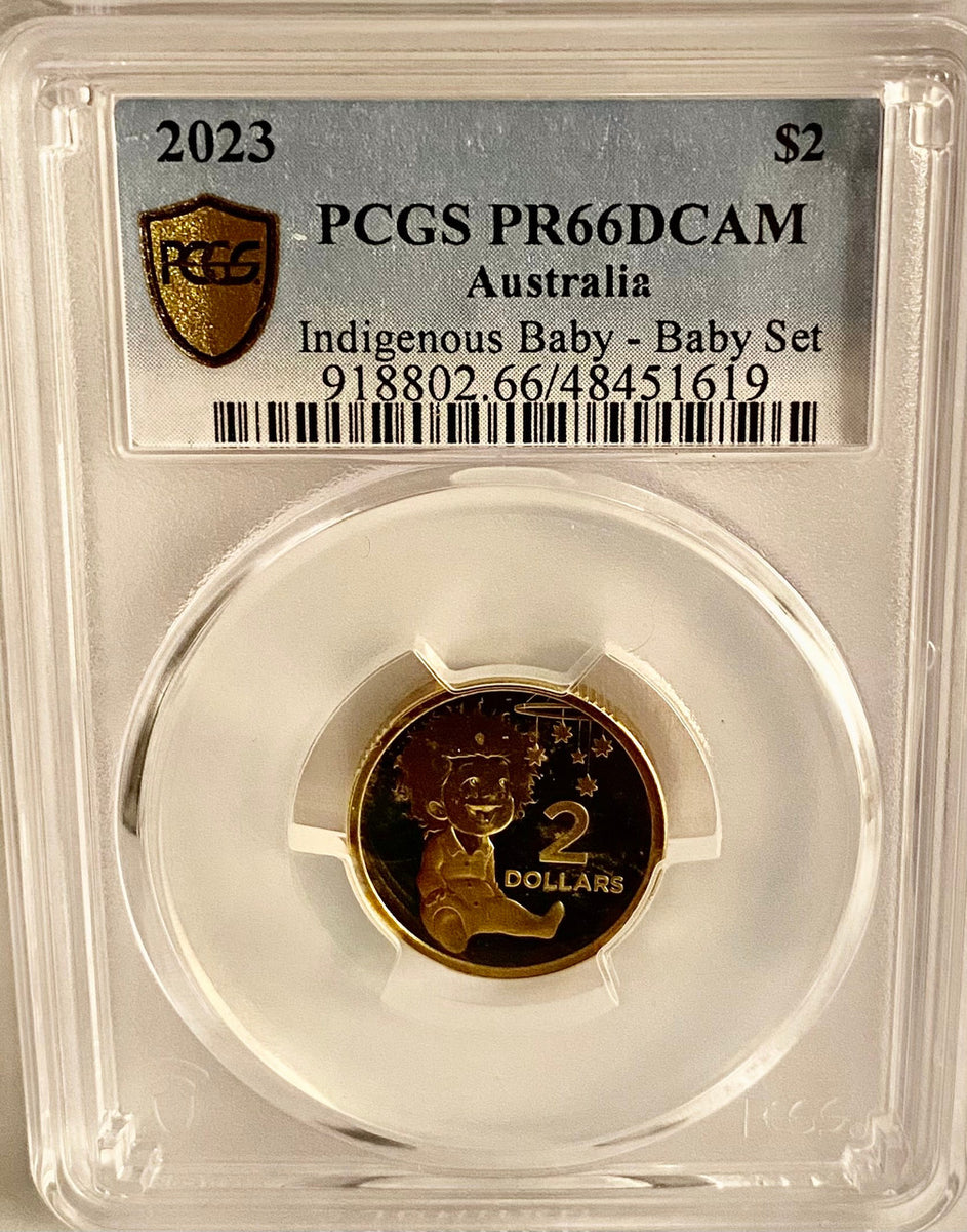 Royal Australian Mint 2023 Indigenous Baby - Baby Set $2 coin PCGS ...