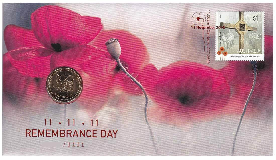 2016 Remembrance Day Limited Edition $1 Stamp and Coin Cover PNC – My ...
