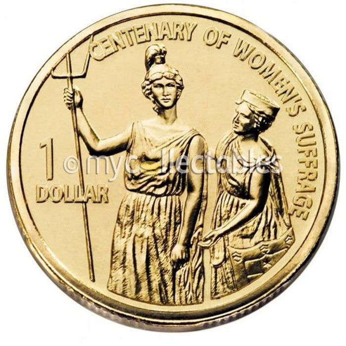 2003 Australian $1 coin - Centenary of Women's Suffrage (Ex Mint Roll ...