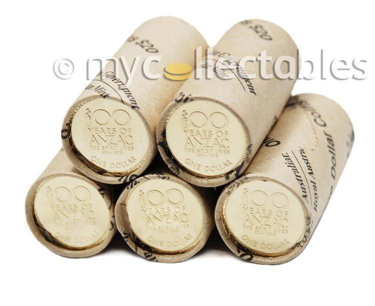 2018, 2017, 2016, 2015, 2014 $1 RAM Rolls - '100 Years of ANZAC - The ...