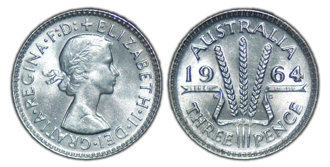1964 Australian Elizabeth II Threepence Uncirculated – My Collectables