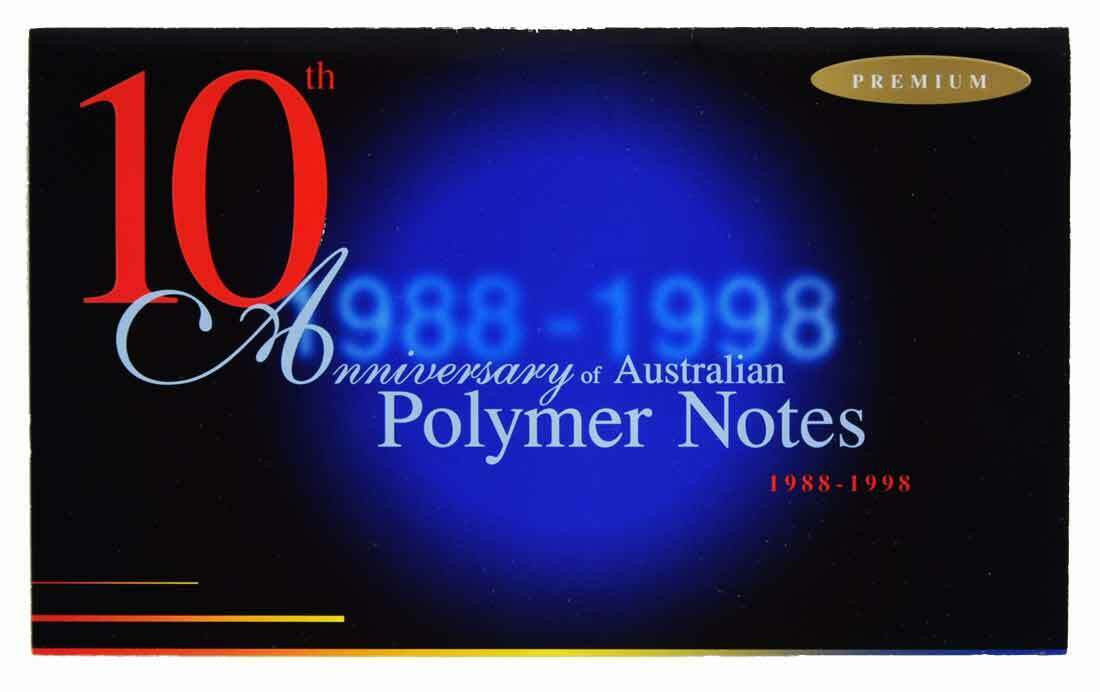 Ten Dollars 10 Years of Polymer Notes Premium Folder 1998 Johnston ...