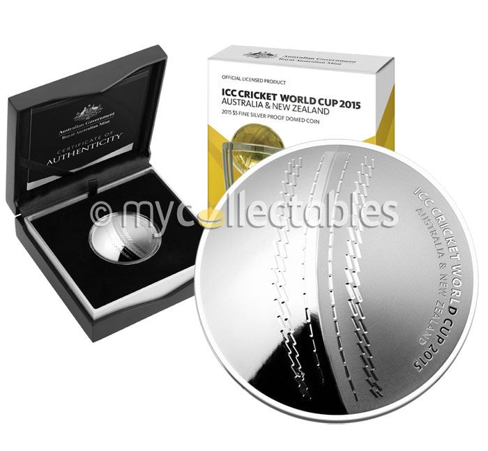 2015 $5 Fine Silver Proof Domed Coin - ICC Cricket World Cup – My ...