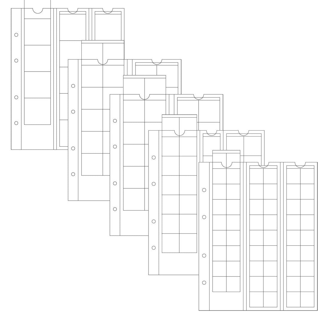 Lighthouse OPTIMA Coin Sheets mixed with pocket each OPTIMA 42, 27, 20 ...