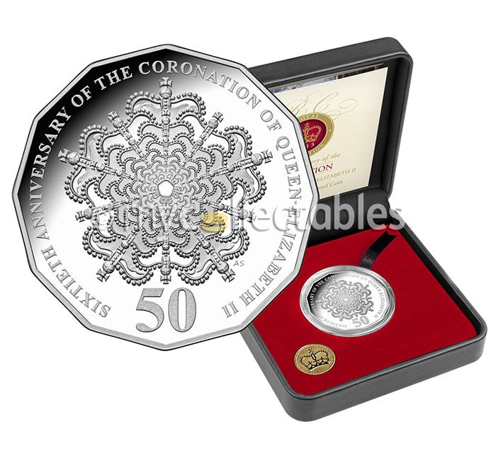 2013 50c Silver Proof Coin 60th Anniversary of Coronation of Her ...
