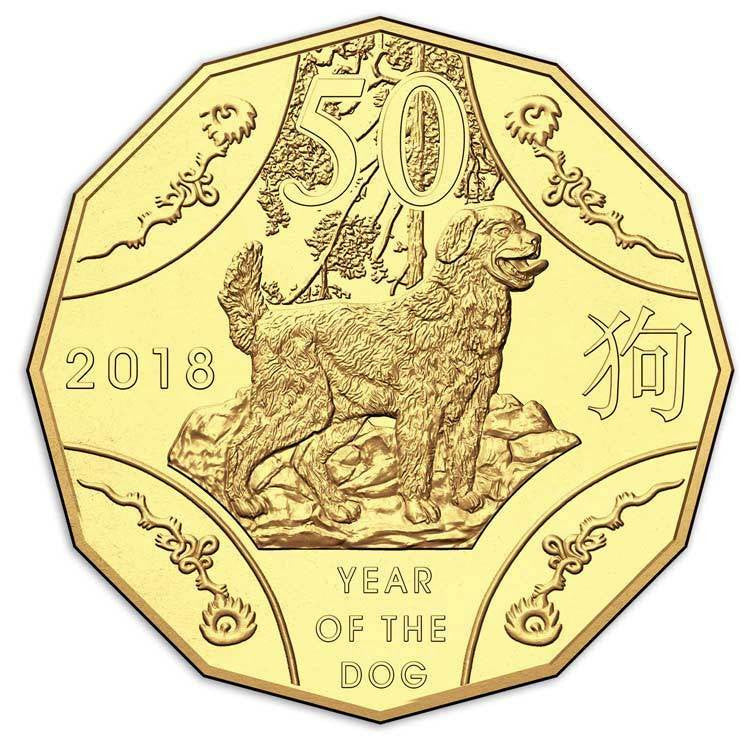 2018 50c Year of the Dog WMF Gold Plated CuNi Unc Coin – My Collectables