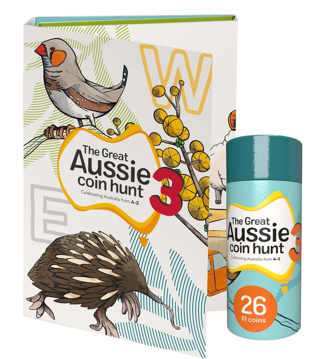 The Great Aussie Coin Hunt 3 - 2022 26 Coin Tube and Collector's Folder ...
