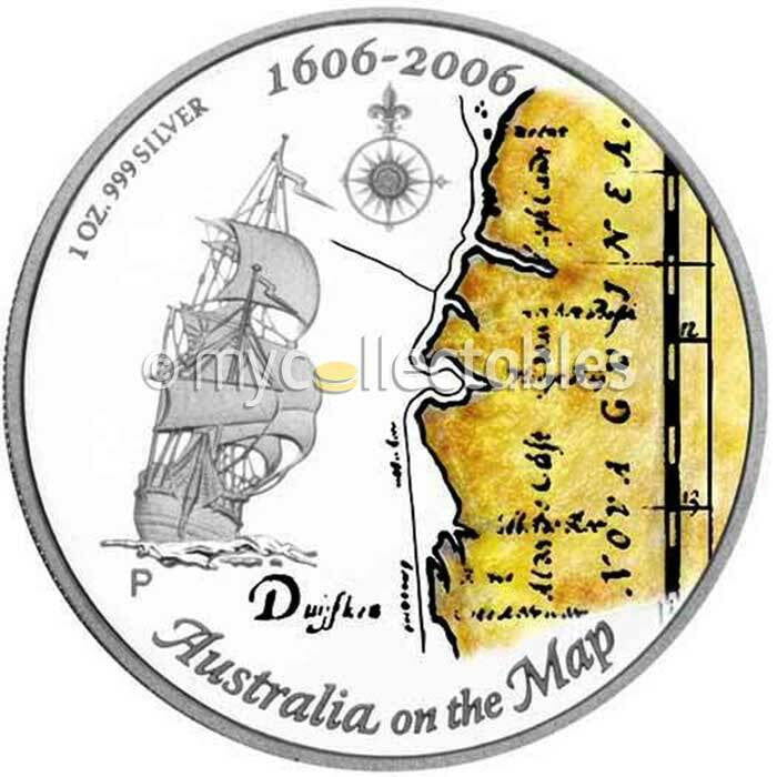 2006 $1 AUSTRALIA ON THE MAP 1606-2006 1OZ SILVER PROOF COIN – My ...