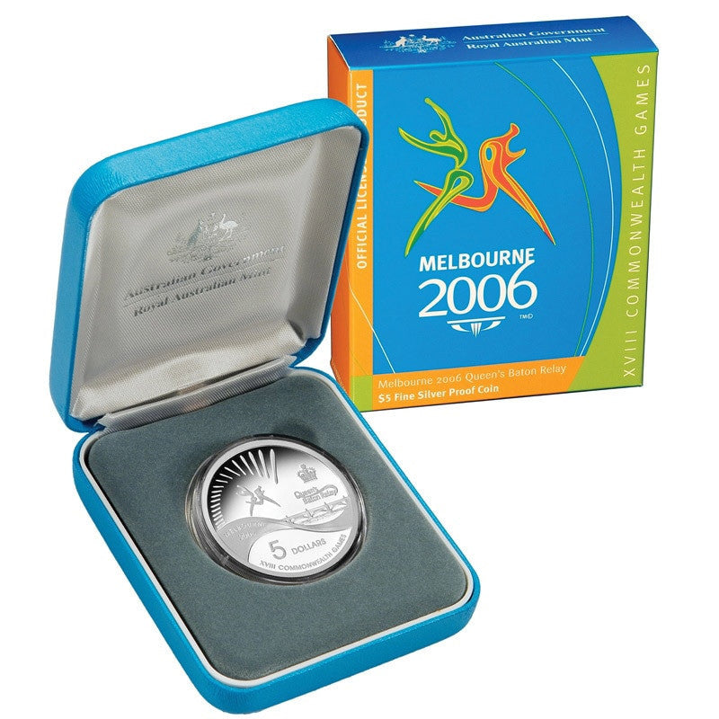 2006 $5 Silver Proof Coin - XVIII Commonwealth Games Baton Relay – My ...