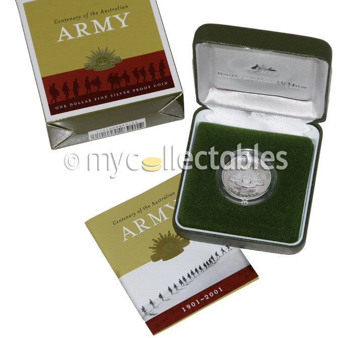 2001 $1 Silver Proof Coin - Centenary of the Australian Army – My ...