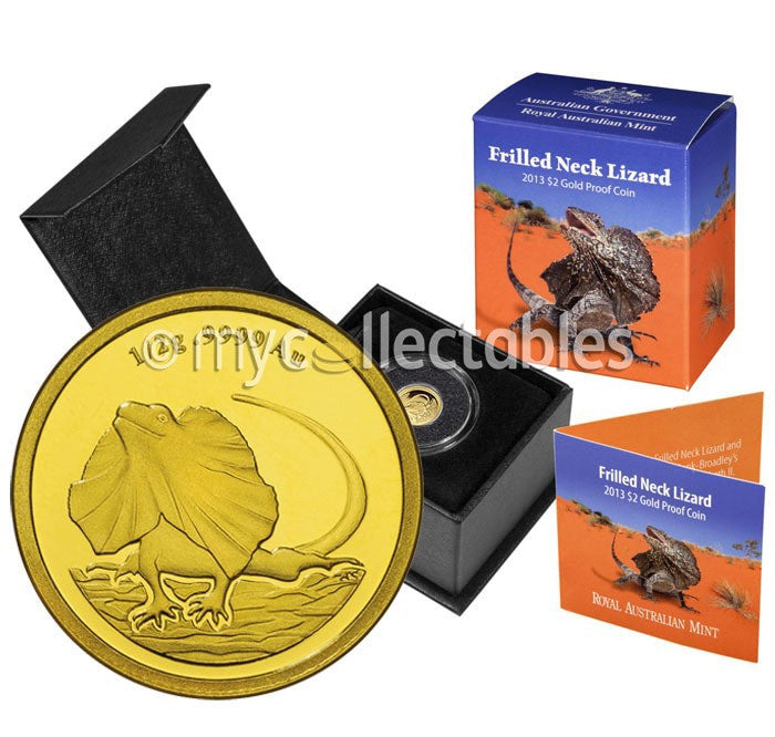 2013 $2 Gold Proof Coin Frilled Neck Lizard – My Collectables