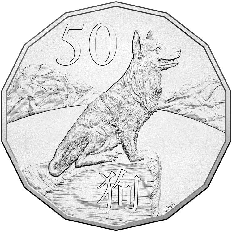 2018 50c Tetra-Decagon Uncirculated Coin - Year of the Dog – My ...