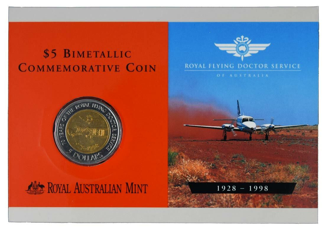 1998 $5 Royal Flying Doctor Service Bi-Metallic Coin – My Collectables