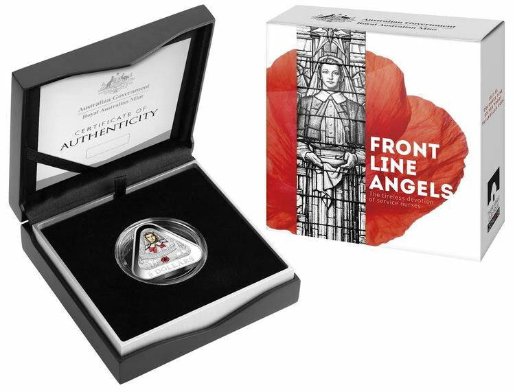 2017 $5 Coloured Fine Silver Proof Triangular Coin – Front Line Angels ...