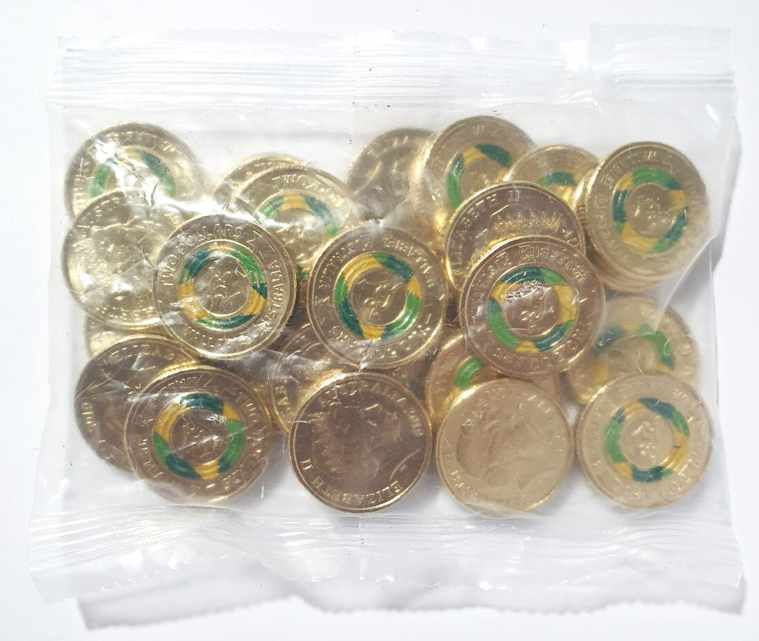 2019 $2 AlBr Coloured Coin – Wallabies Rugby Australia - Bag of 25 – My ...