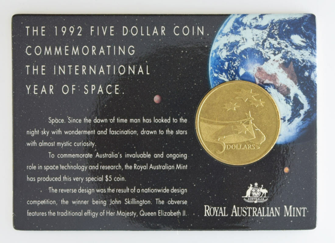 1992 Unc. $5 Coin - The International Year Of Space – My Collectables